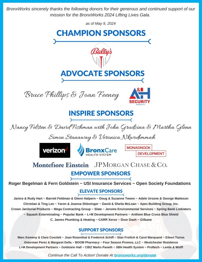 Our Supporters - BronxWorks
